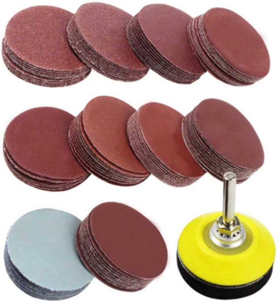 Sanding Disc Pads, JETAINE 100pcs 50mm Sanding Discs Pad Sheets Kit ...