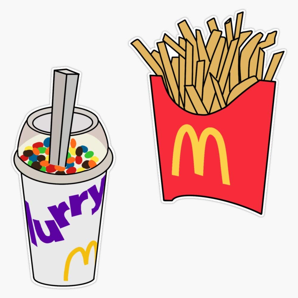 Amazon.com: Macdonalds Foods Sticker Vinyl Bumper Sticker Decal ...