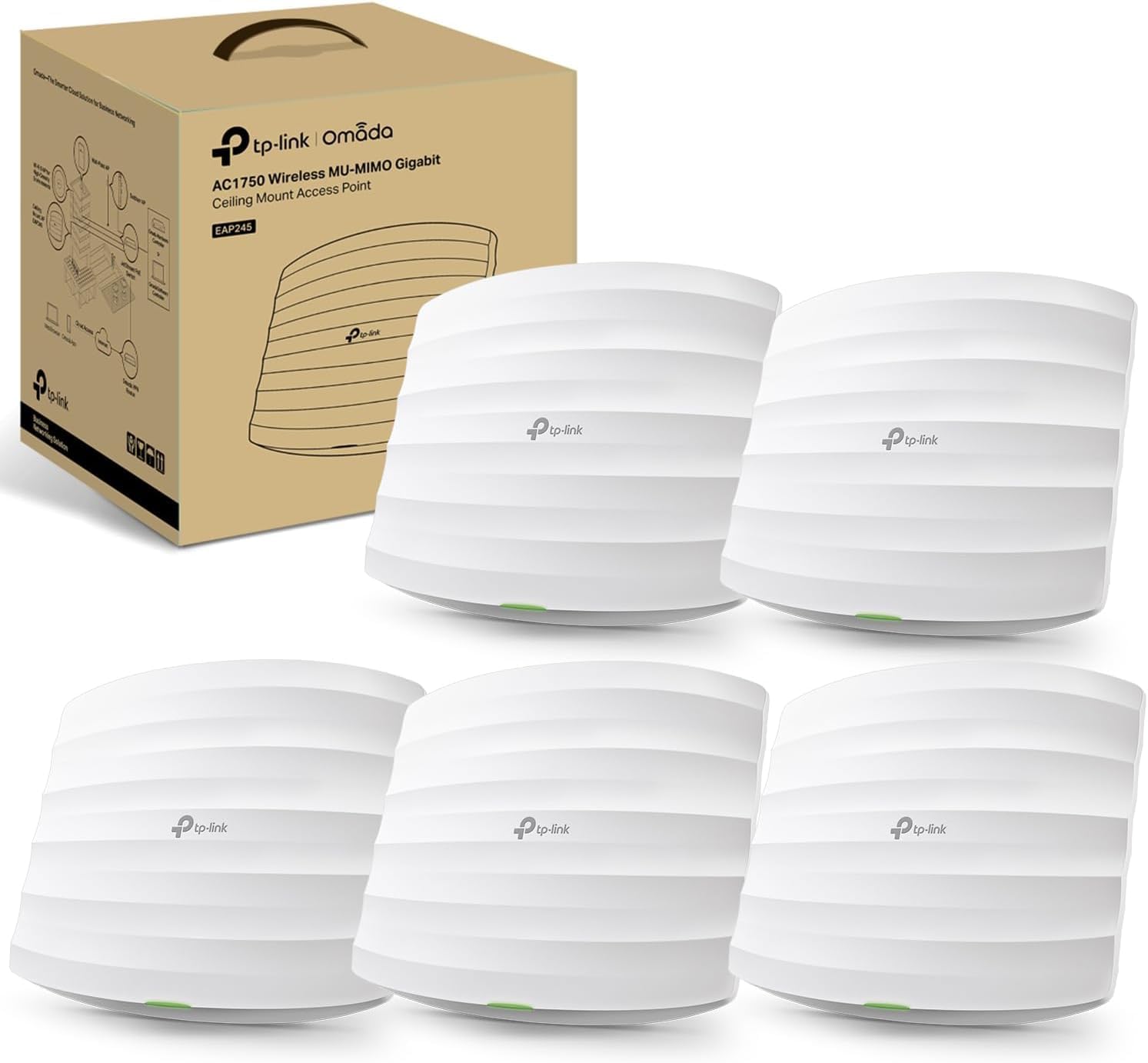 Amazon.com: TP-Link EAP245 (5-Pack) Omada AC1750 Gigabit Wireless ...