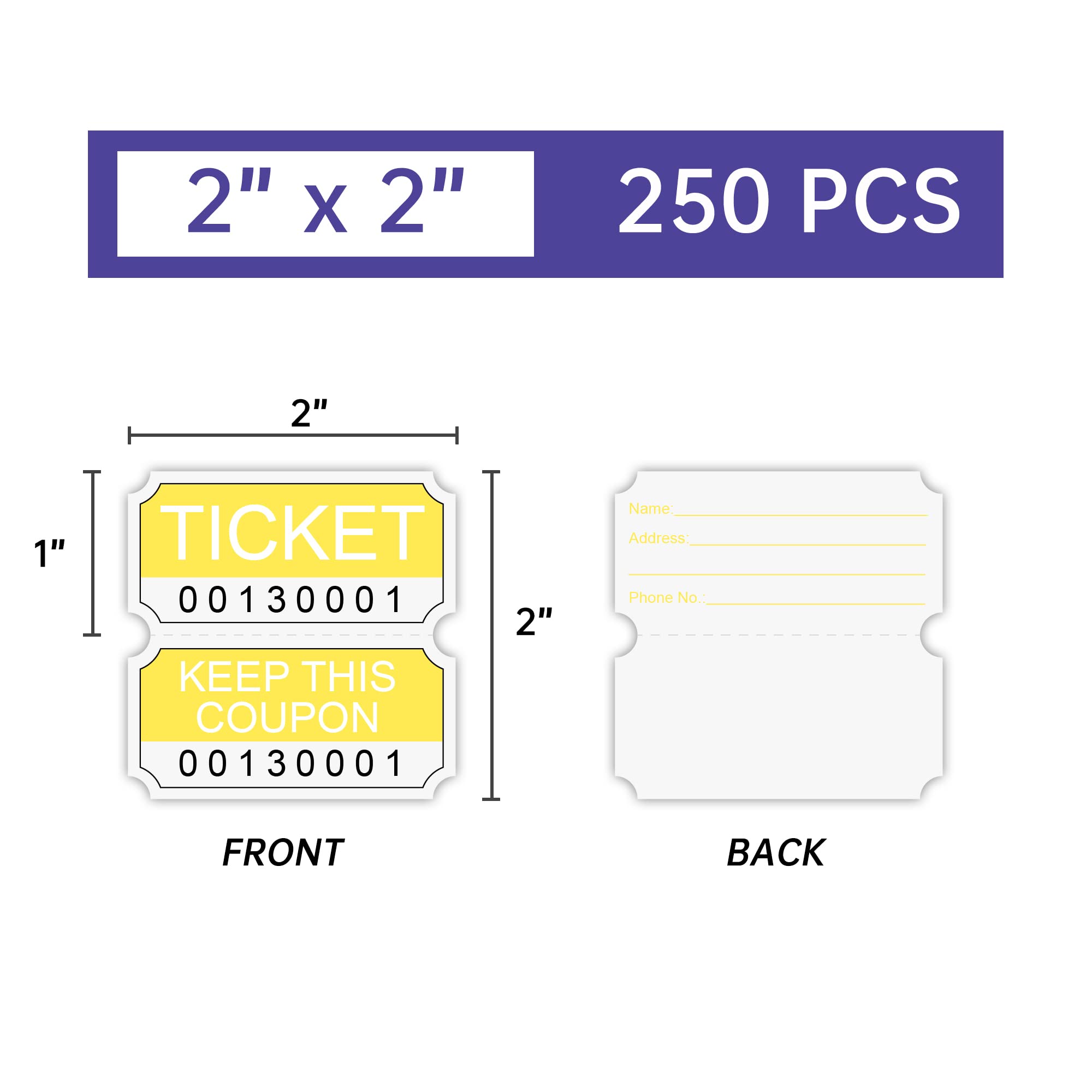 Yellow Raffle Ticket Clip Art