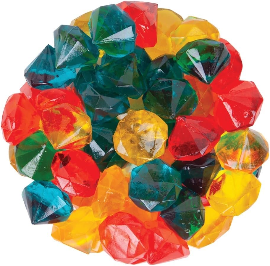 Amazon.com : Bayside Candy Gummy 3D Gems Candy - 3d Gem shaped Gummi ...