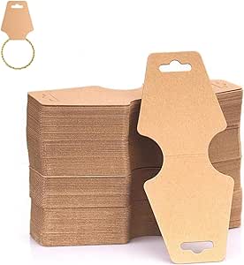Necklace Display Cards Kraft Paper 100pcs Jewellery Display Cards