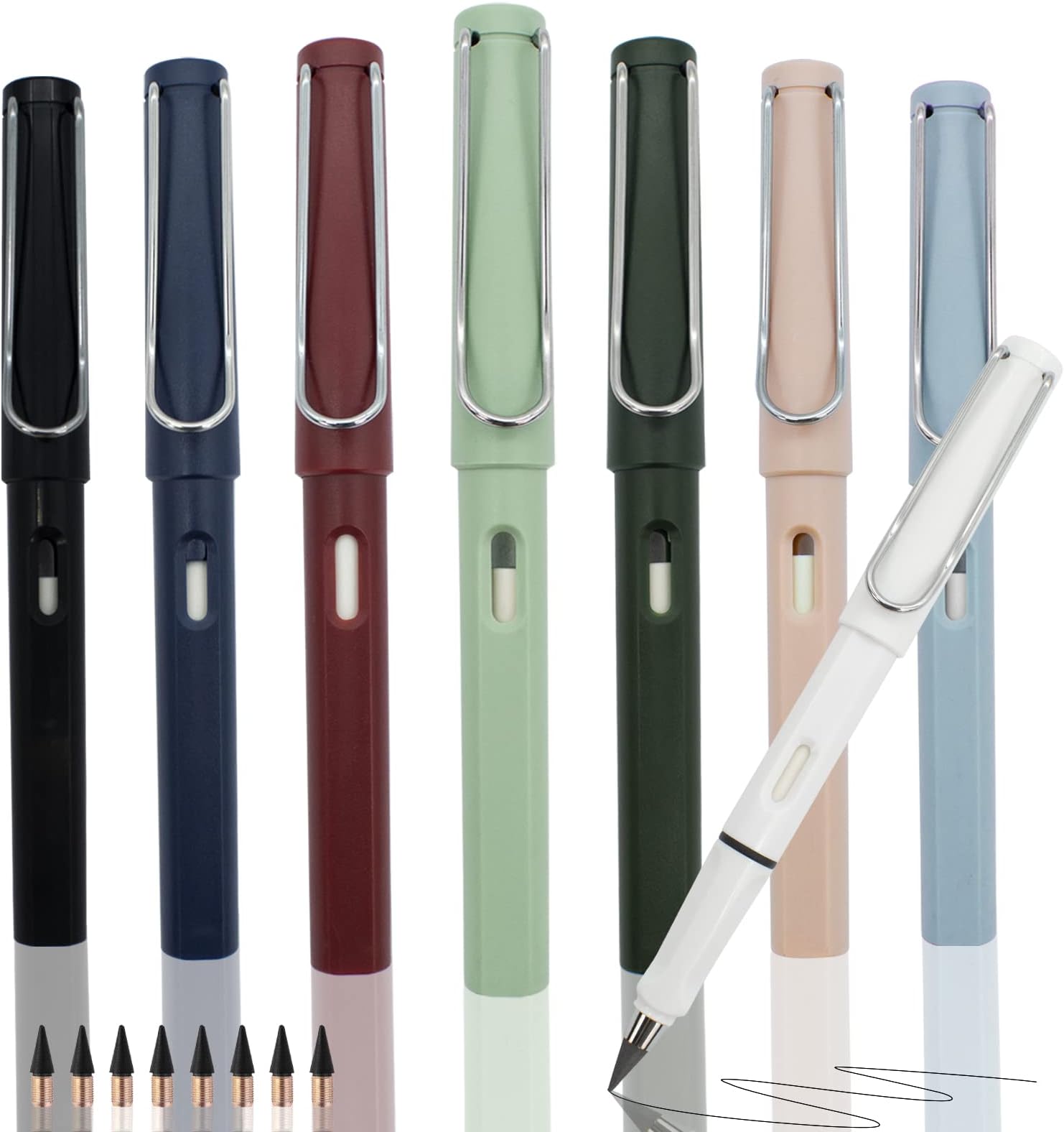 Amazon.com: CIOUYAOS 8pcs Infinity Pencil, Cute Everlasting Inkless ...