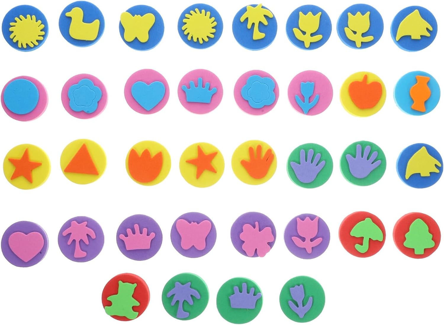 Amazon.com: BESPORTBLE 36Pcs EVA Painting Sponges Foam Painting Stamper ...