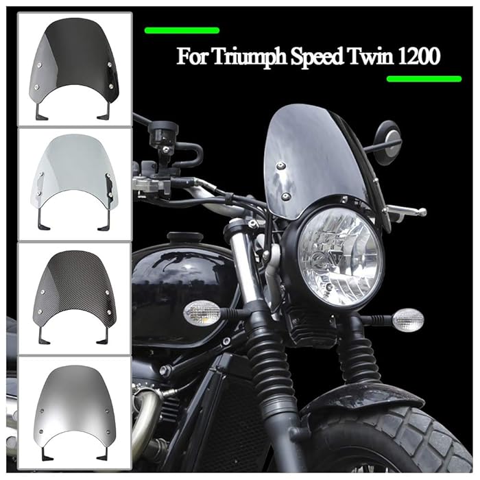 Buy Motorcycle Windscreen with Bracket for T.r.iumph Bonneville ...