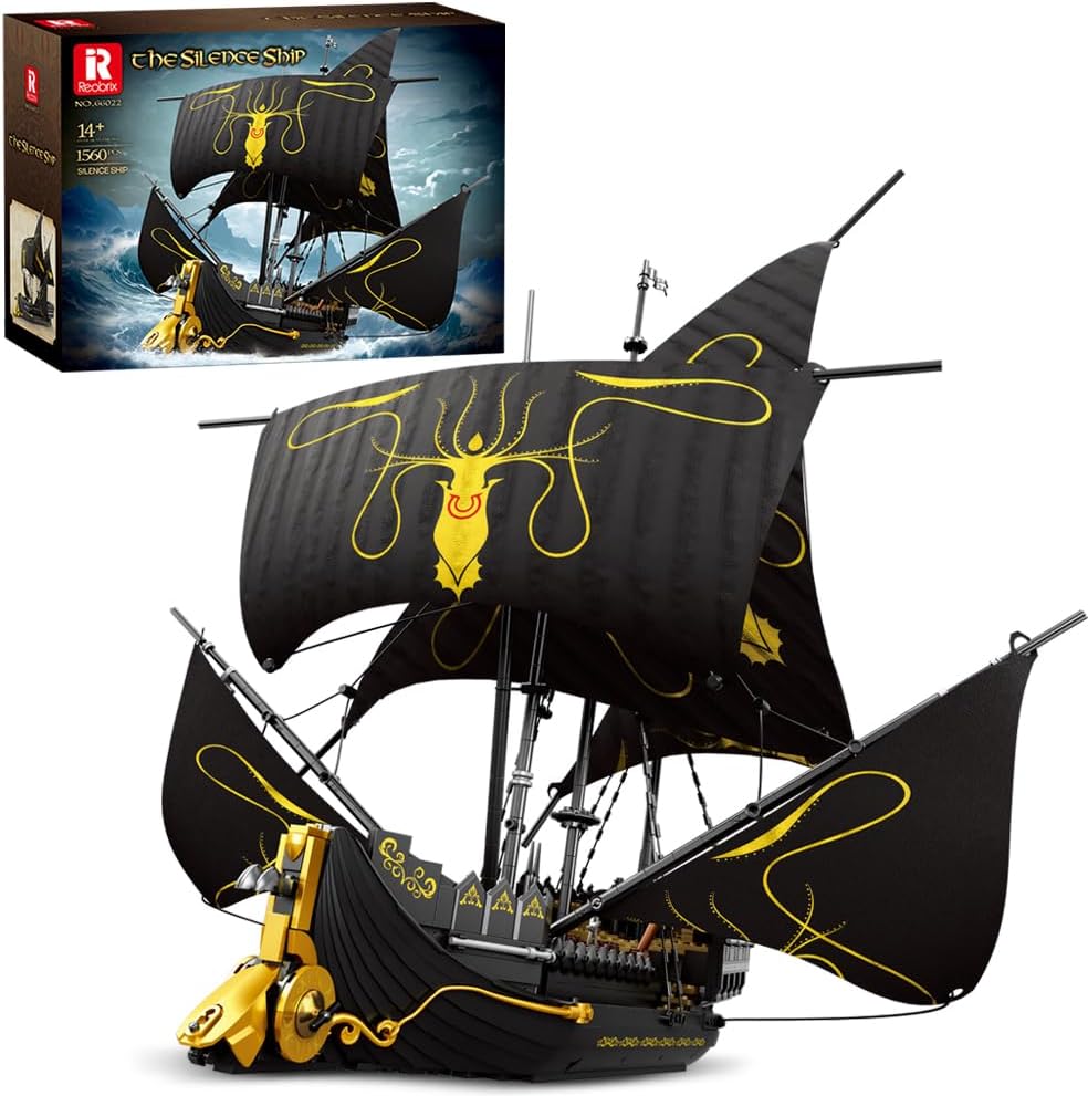 Reobrix 66022 Pirate Ship Building Block Set, The Silent Ship Model Kit ...