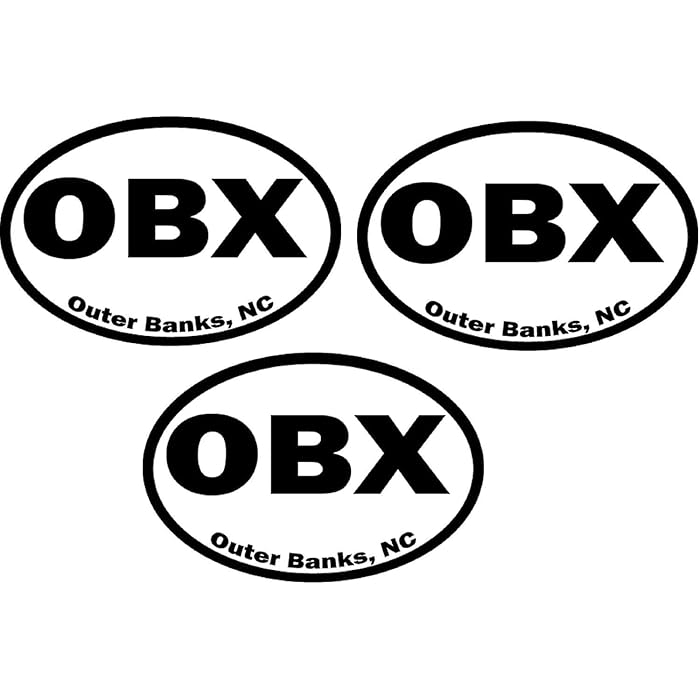 Buy Oval OBX Outer Banks, North Carolina Decal - Auto Vinyl Decal ...