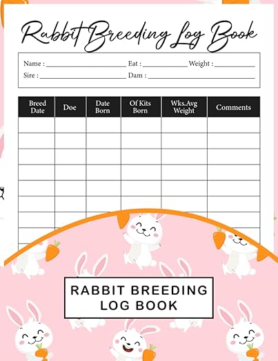 rabbit breeding log book for rabbits: Rabbitry Management Logbook ...