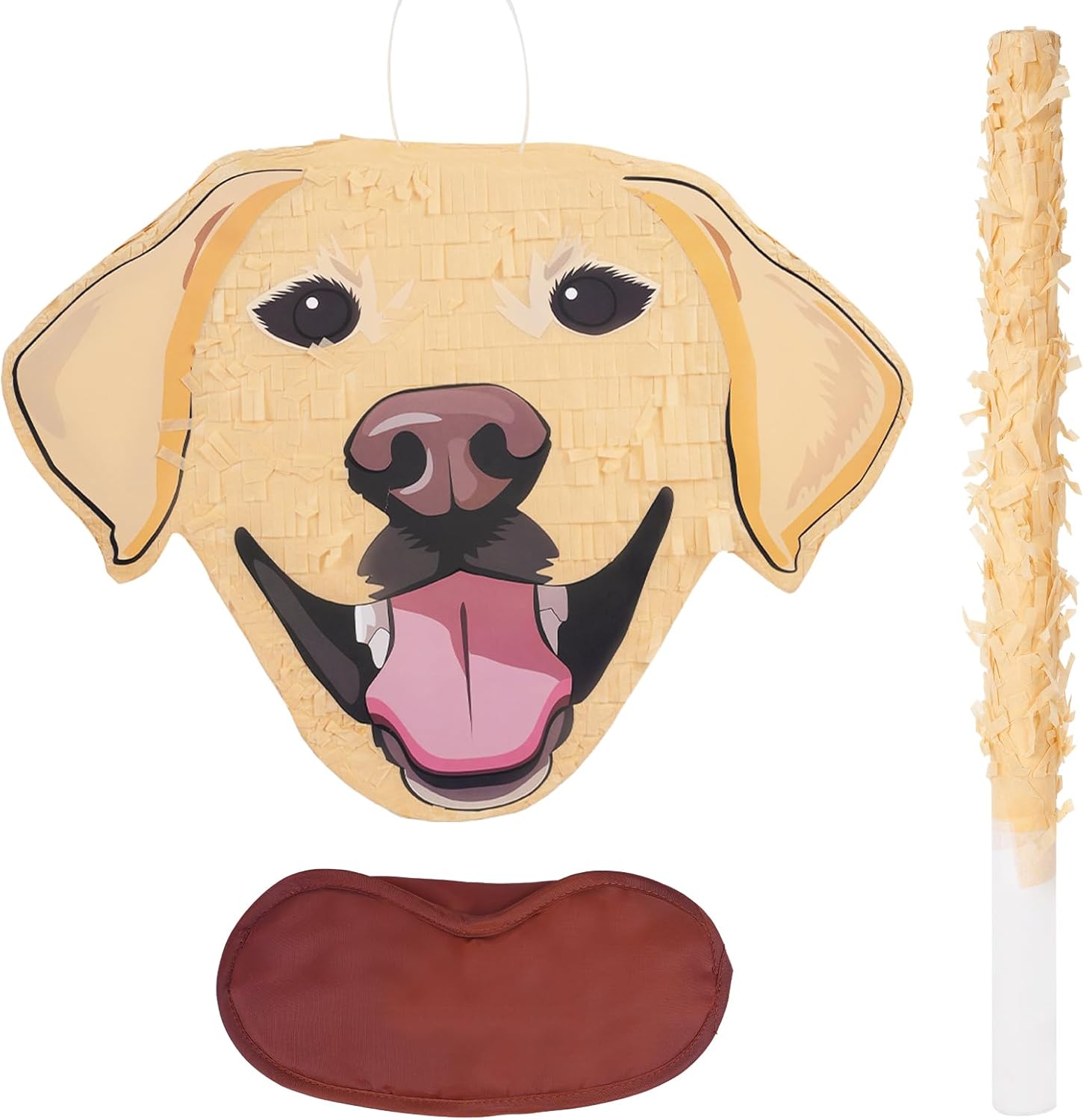 Amazon.com: Golden Retriever Piñata - Small Dog Piñata with Blindfold ...