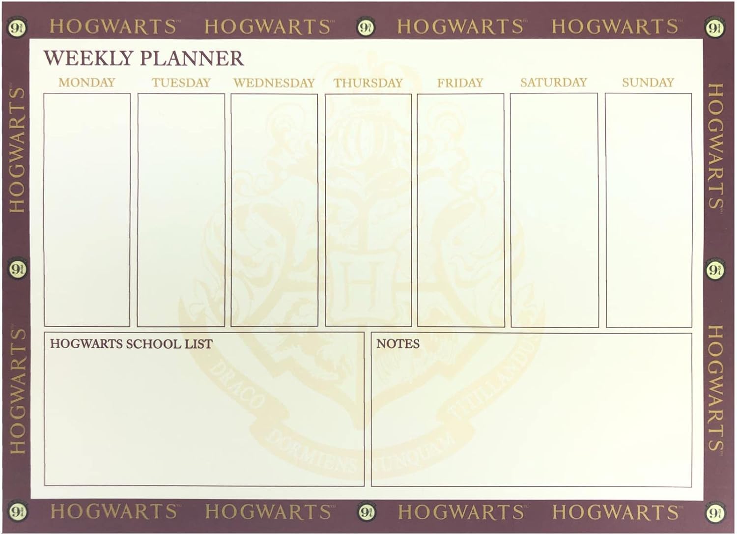 Harry Potter Hogwarts 9 3/4 A4 Desk Pad – BigaMart
