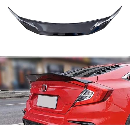 Amazon.com: Glossy Black Trunk Duckbill Spoiler Wing Compatible with Honda Civic 2016-2021 ...