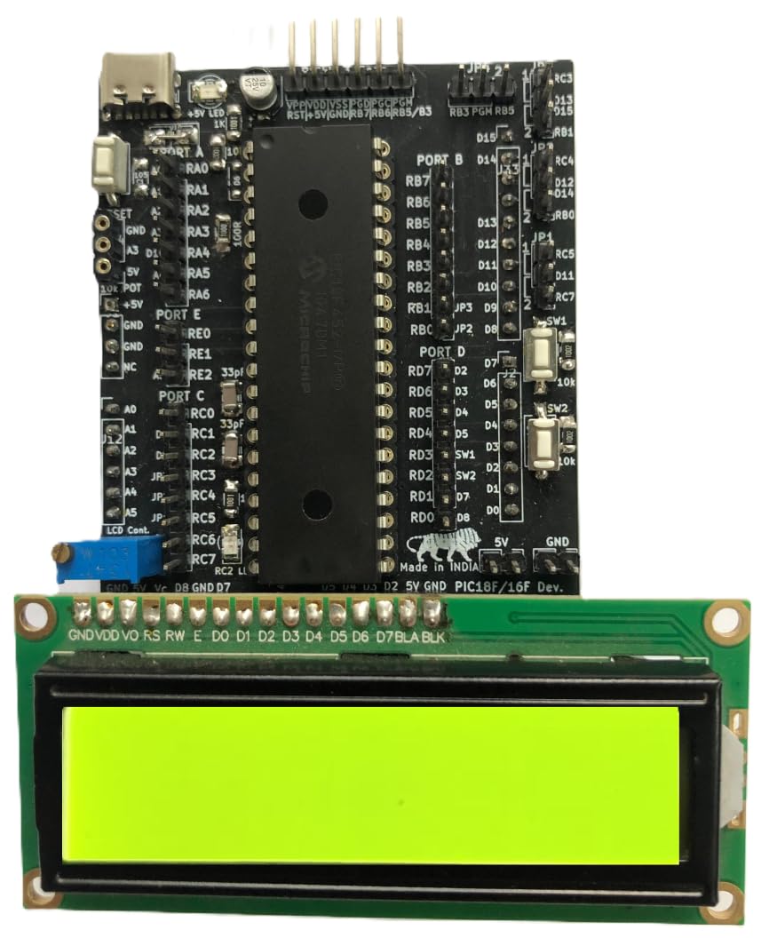 PIC16F/18Fxxx Mini Development Board (Supports PIC16F877A/18F452 ...