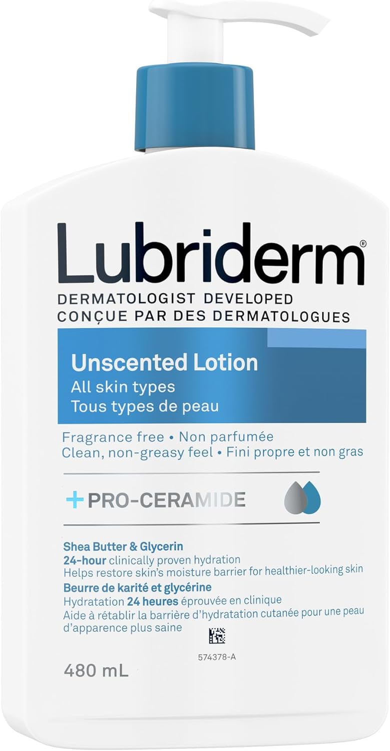 Lubriderm Unfragranced Moisturizing Hand and Body Lotion, 480ml ...