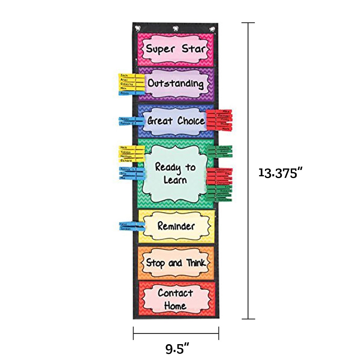Snapklik.com : Classroom Behavior EZ-Tuck Clip N Track Pocket Chart And ...