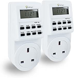 TobeBright UK Plug Digital Timer, 24 Hour/Weekly Programmable 240V ...