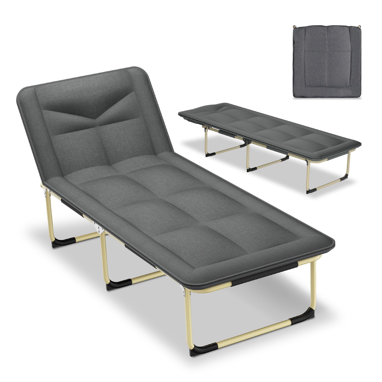 HOGESA Catres Plegables para Dormir Adultos, Catre, Cama Plegable, 4 ...