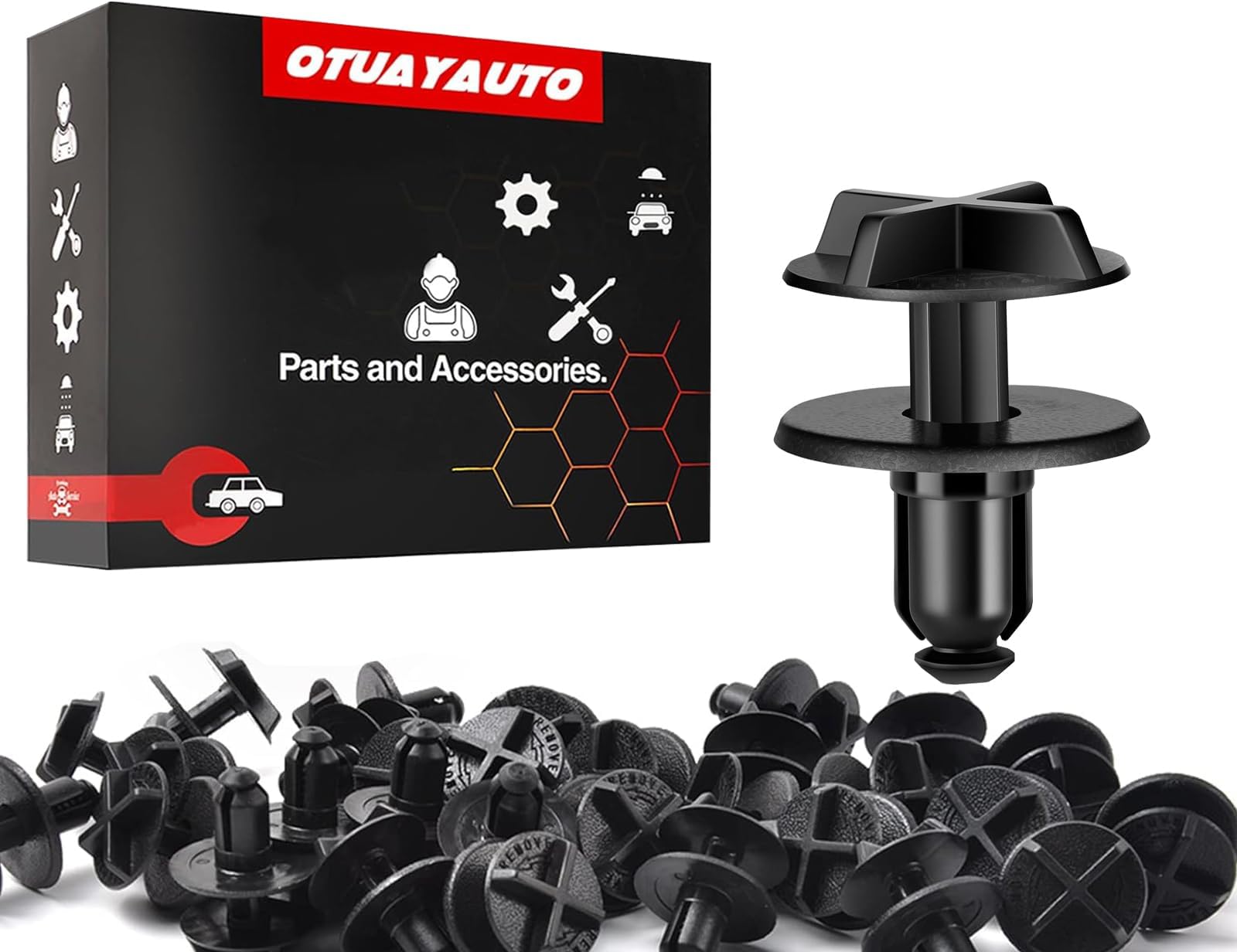 Amazon.com: OTUAYAUTO 30PCS Fender Liner Rivet Radiator Sight Shield ...