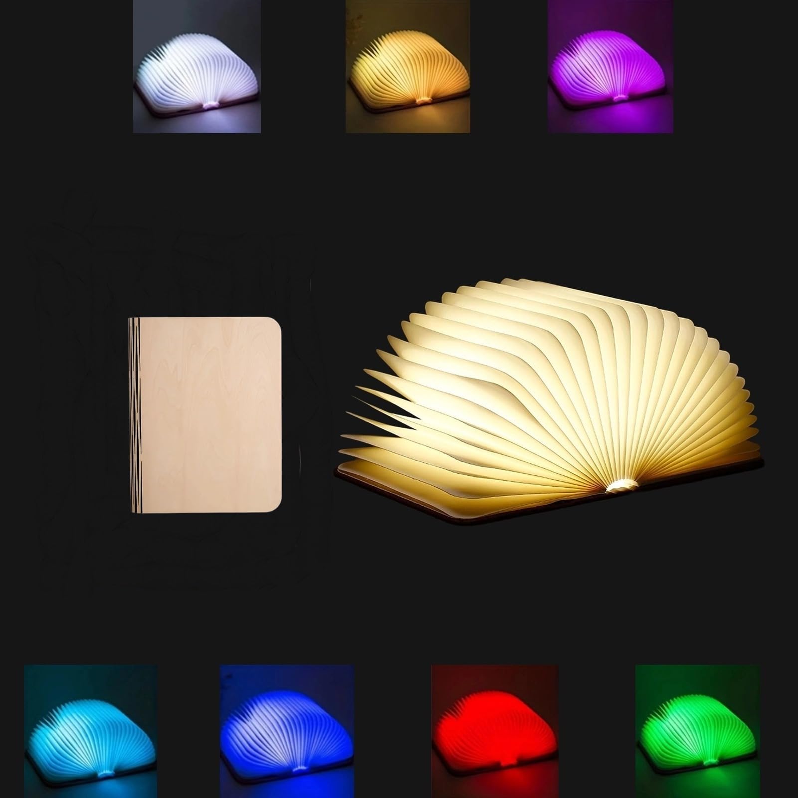 Folding Book light, Book Lamp decor - Light Book, cool gifts for dads ...