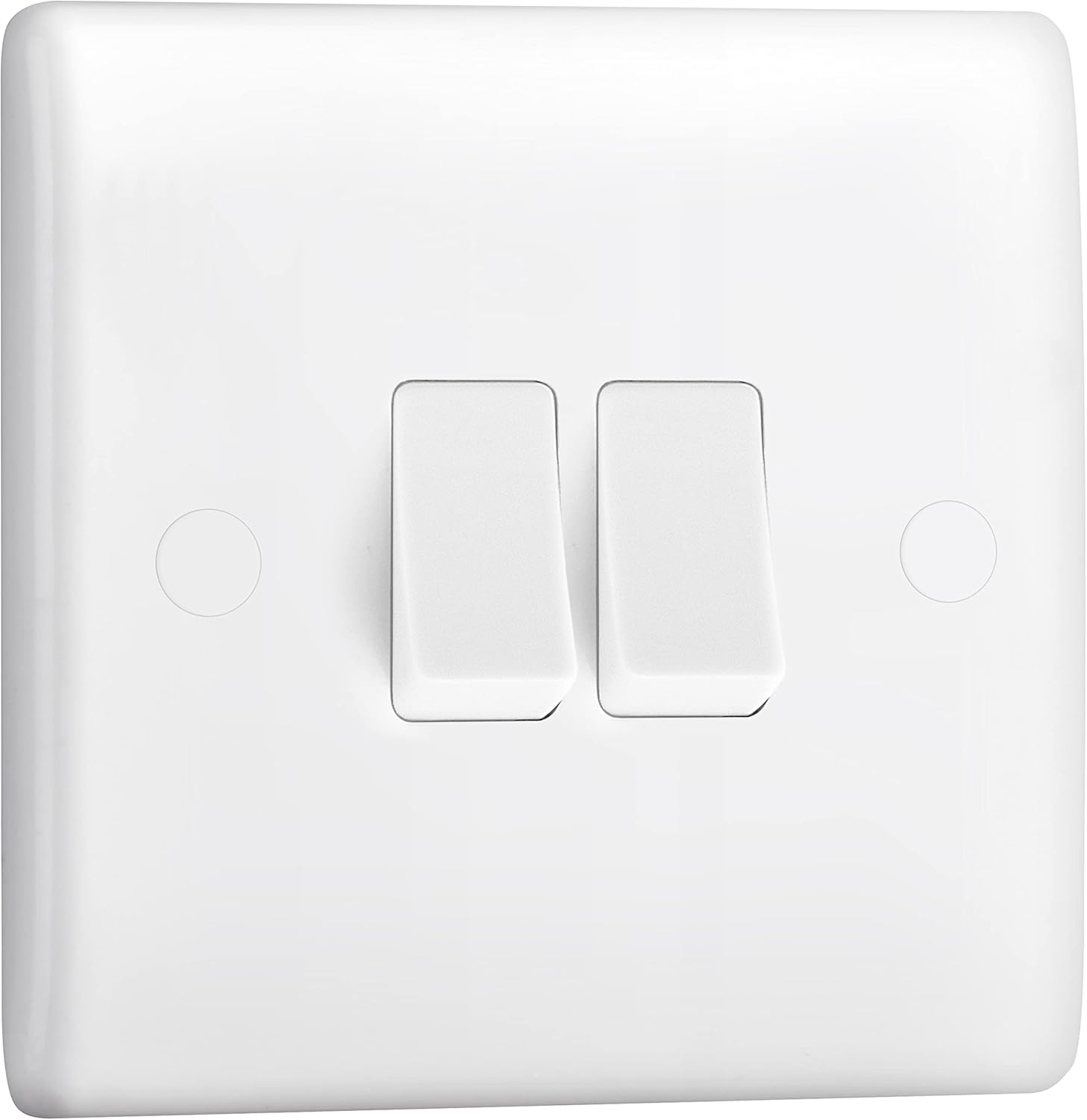 BG Electrical 842-01 Double Light Switch, White Moulded, 2-Way, 10AX ...