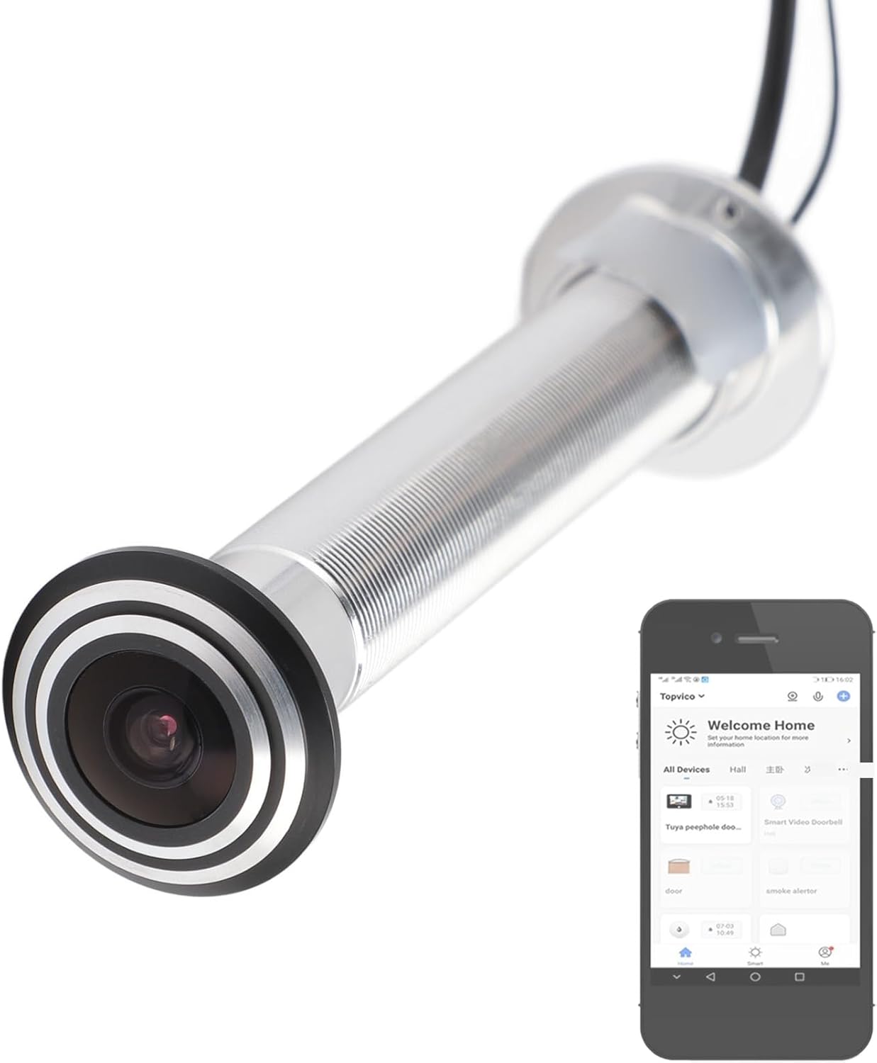 Generic Door Eye Hole Camera, Wide Angle Lens, Support APP, Memory Card ...