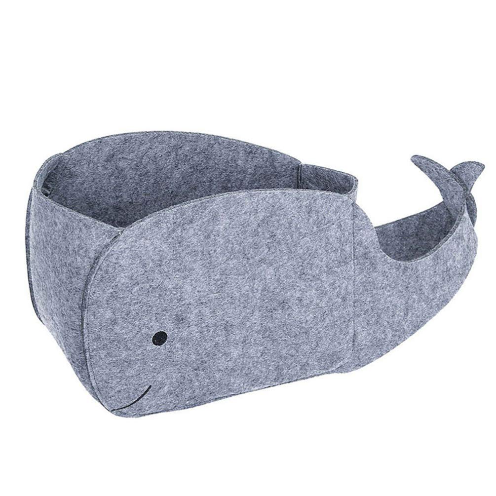 Amazon.com: STOBOK Felt Storage Bin, Whale Shaped Storage Basket Fabric ...