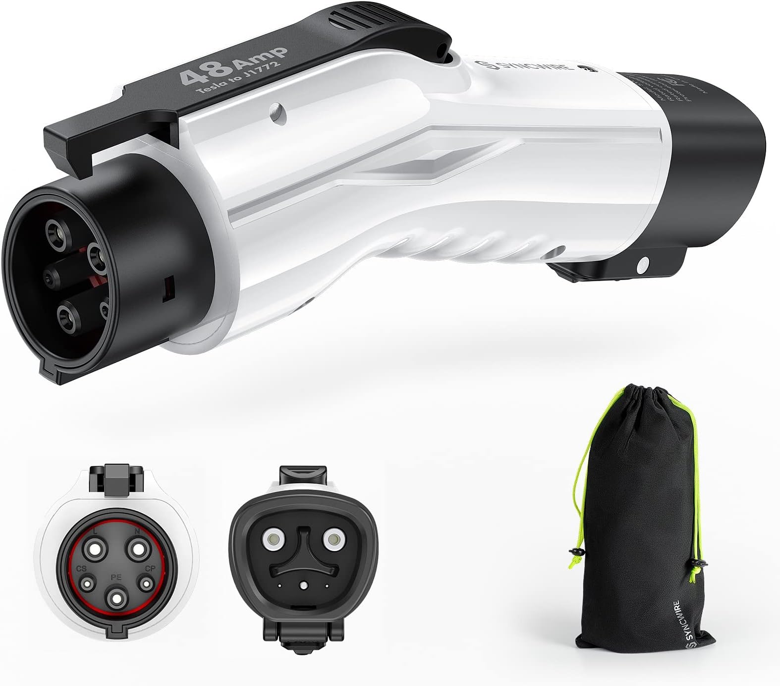 Amazon.com: Syncwire Tesla to J1772 Adapter for J1772 PHEVs & EVs, 48A ...