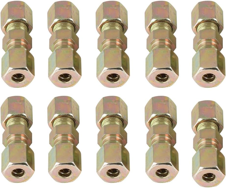 GEARCELL 10 Pcs Brake Pipe Connector Kit, Brake Pipe Fittings, 3/16 ...