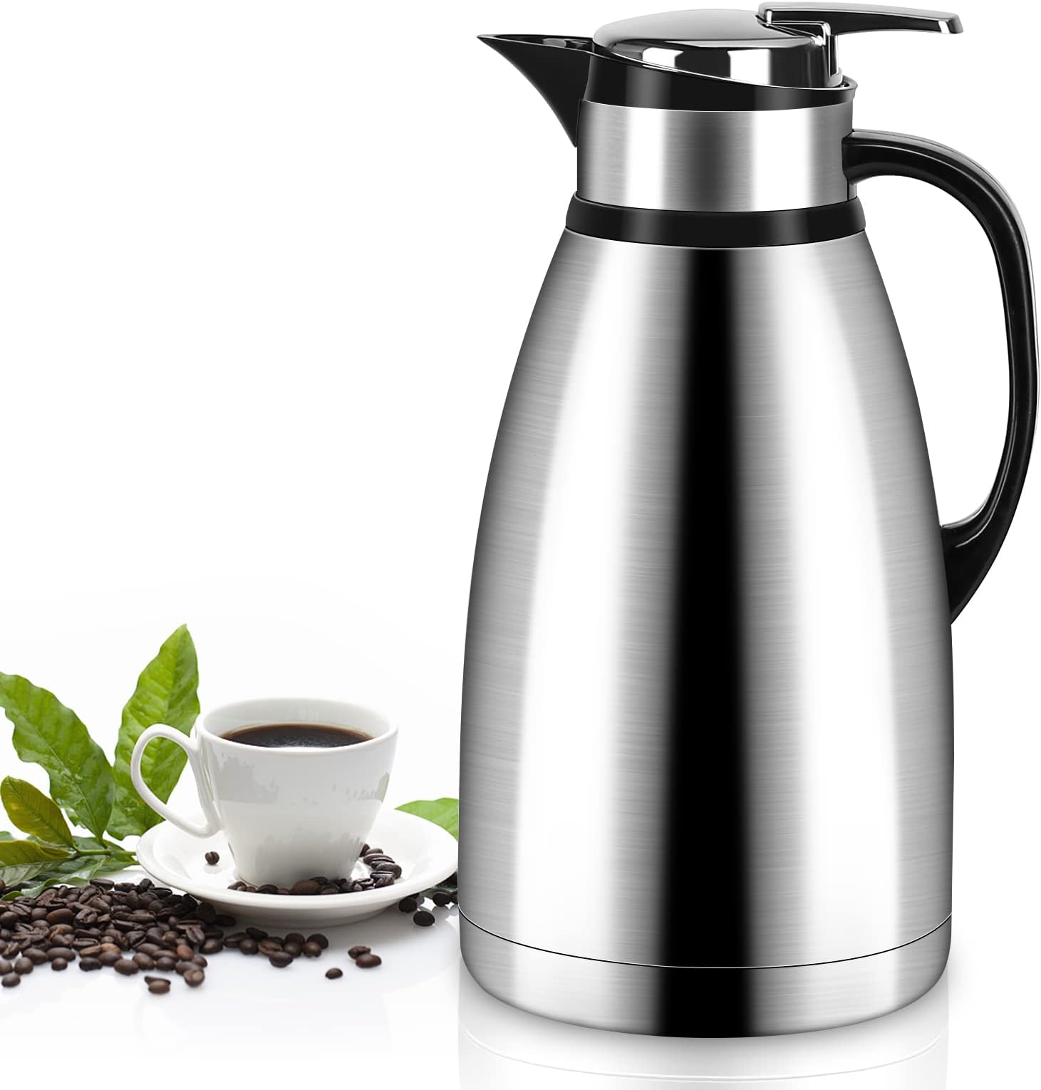 Amazon.com: 102 Oz Thermal Coffee Carafe, 3 Liter Stainless Steel Thermos Carafe, Double Wall ...