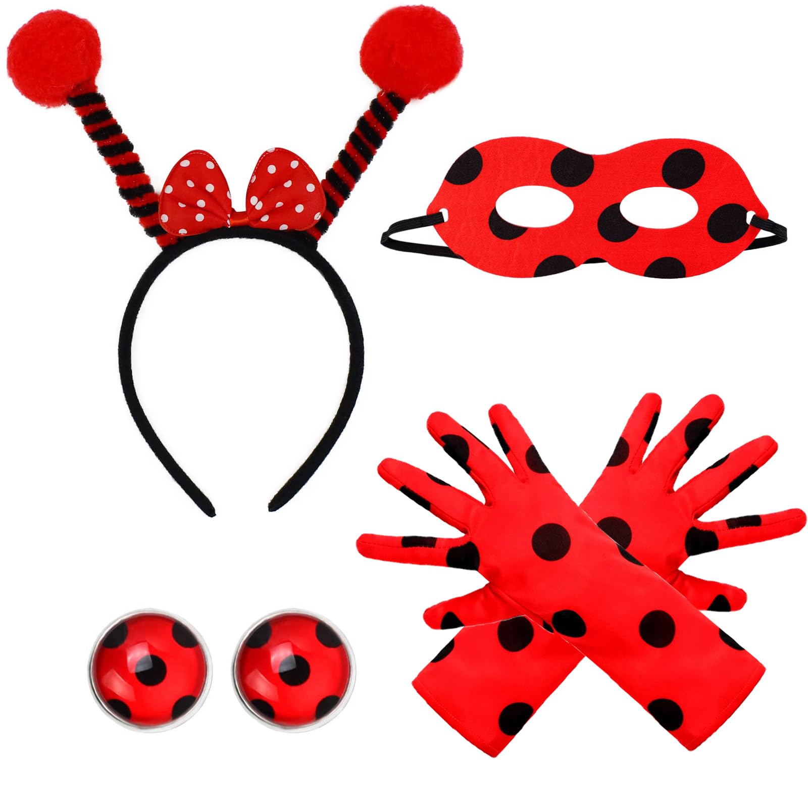 Amazon.com: Ausejopeac Ladybug Bopper Antenna Headband Ladybug Wings ...