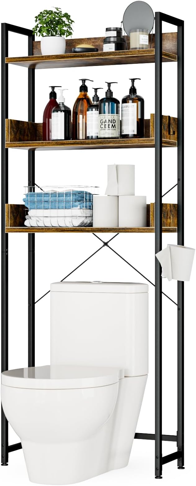 Amazon.com: Kalrin Over-The-Toilet Storage Rack, 4-Tier Bathroom ...