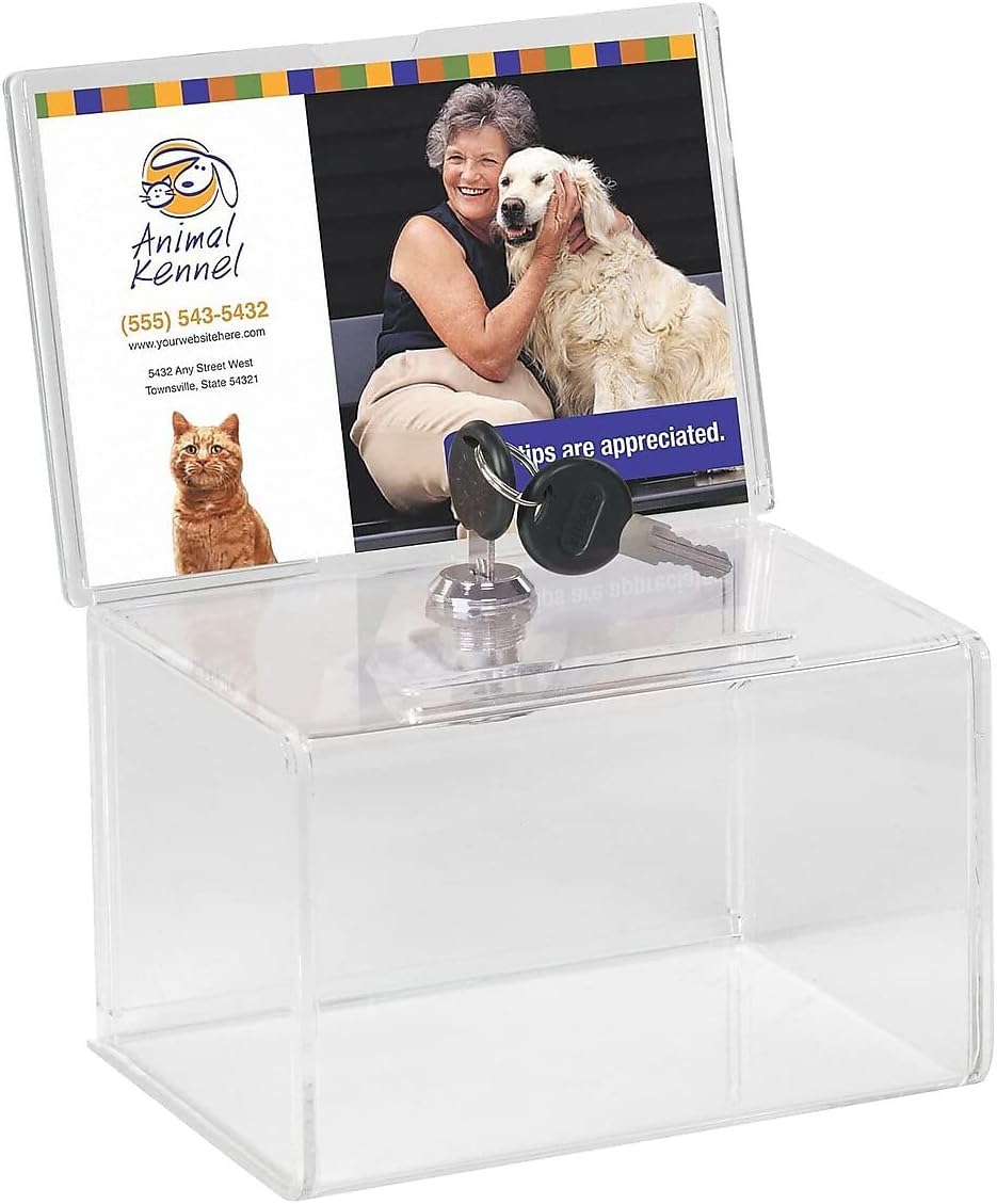 Amazon.com: STAPLES 715063 Locking Plastic Ballot/Coin Box Clear (17201 ...