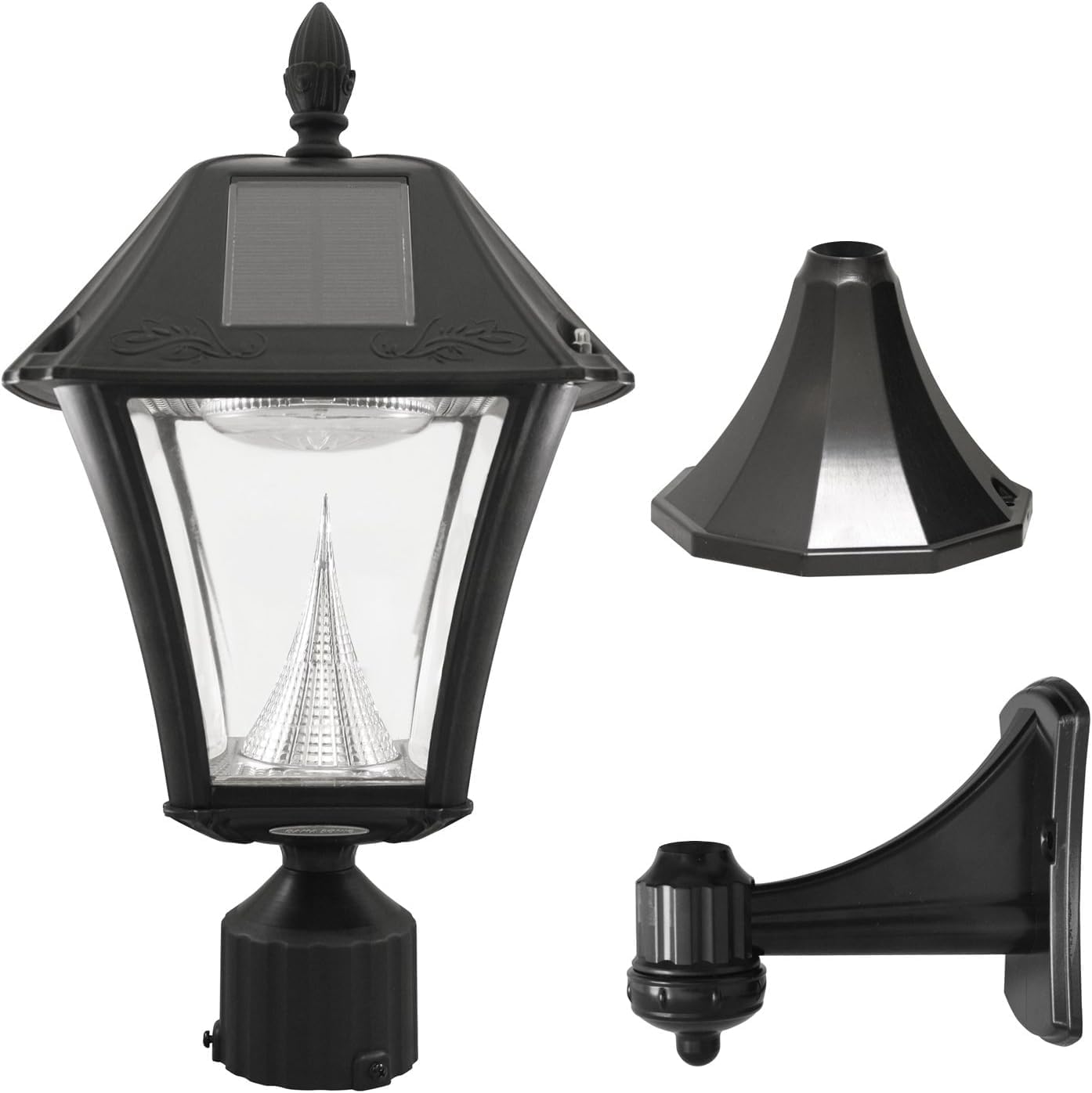 Gama Sonic Infinity Outdoor Up Down Solar Wall Sconce Light, Outdoor ...