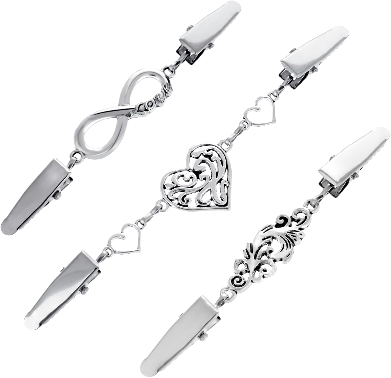 Amazon.com: Vintage Sweater Clips - 3 Piece Shirt Ties & Dress Clips ...
