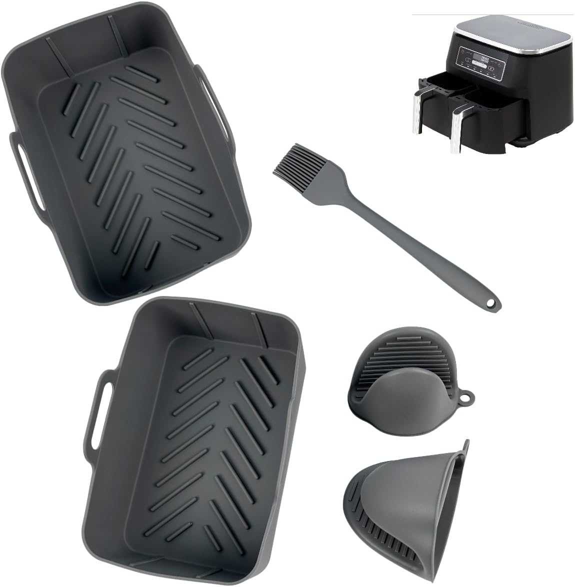 Premium Silicone Air Fryer Liners Set for Ninja Air Fryer (5Pcs ...