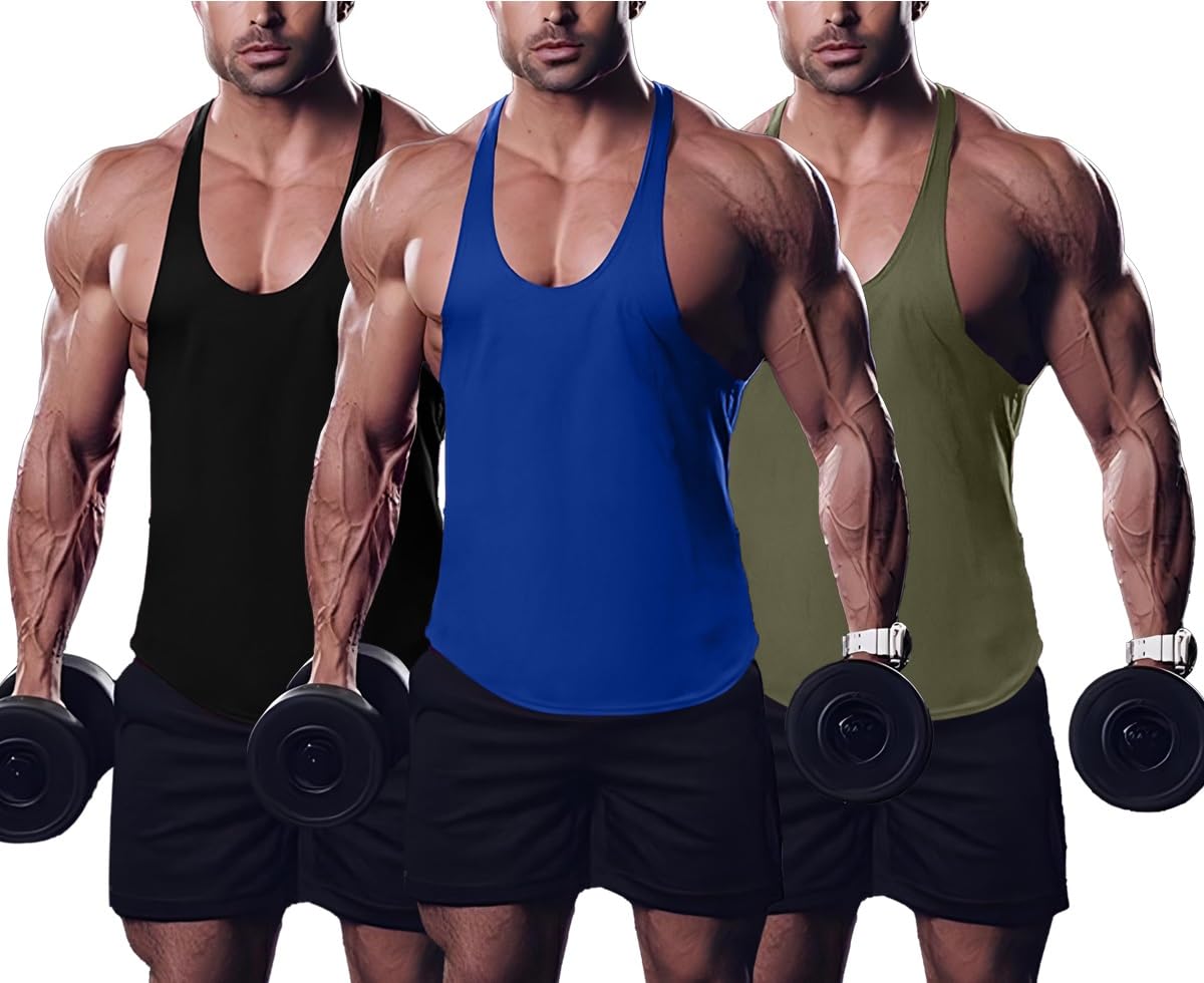 TNWUBOLN Men's Stringer Bodybuilding Workout Gym Tank Tops Training ...