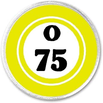 Amazon.com: O 75 O75 Bingo Ball - 3" Sew/Iron On Patch Game Hobby ...