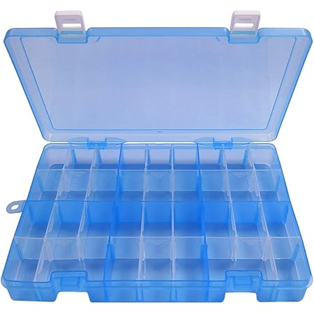 Amazon.com: OUTUXED 2pack 36 Grids Clear Plastic Organizer Box Storage ...