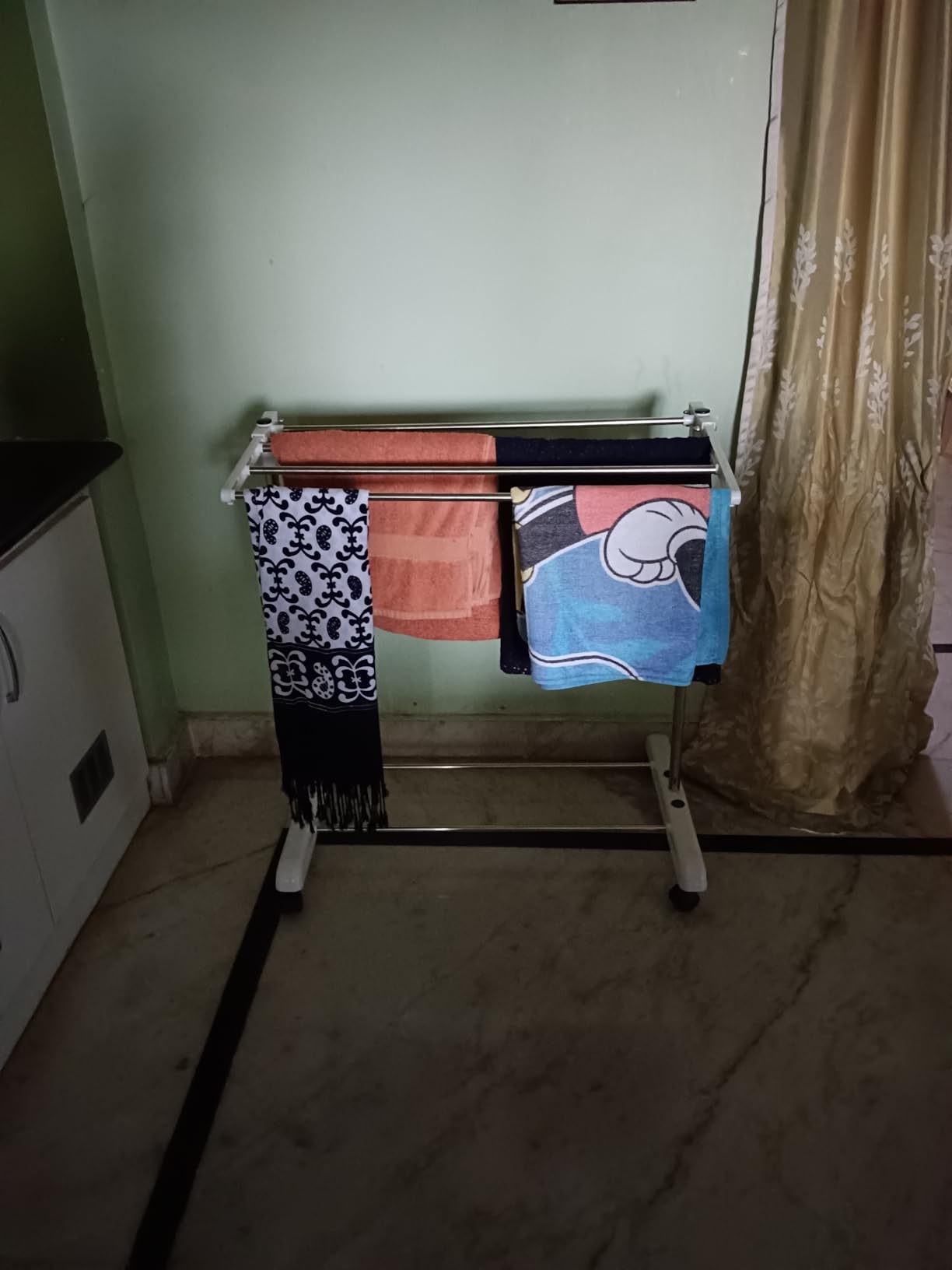 Belanto Portable Double Pole Telescopic Cloth Drying Rack | Clothes ...