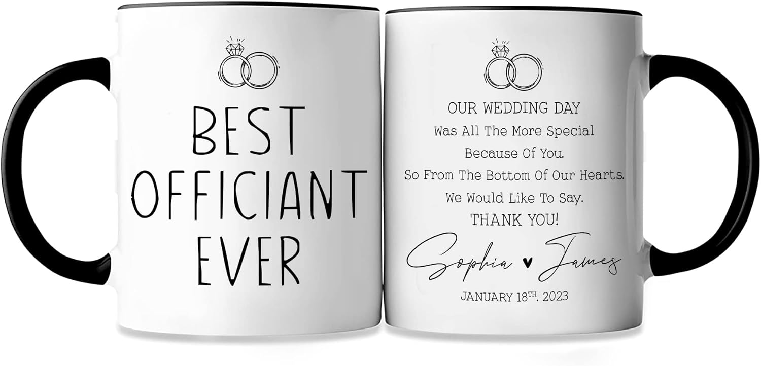 Amazon.com: AWE-CREATIVES Personalized Best Officiant Ever Coffee Mug ...