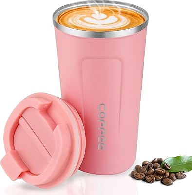 Amazon.com: Kooky Jin 18.6oz Coffee Mug With Lid Insulated With Straw ...