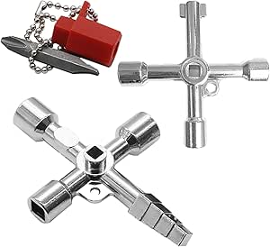 3 Multi-Functional Utility Key,4 in 1 Service Utility Triangle Keys ...