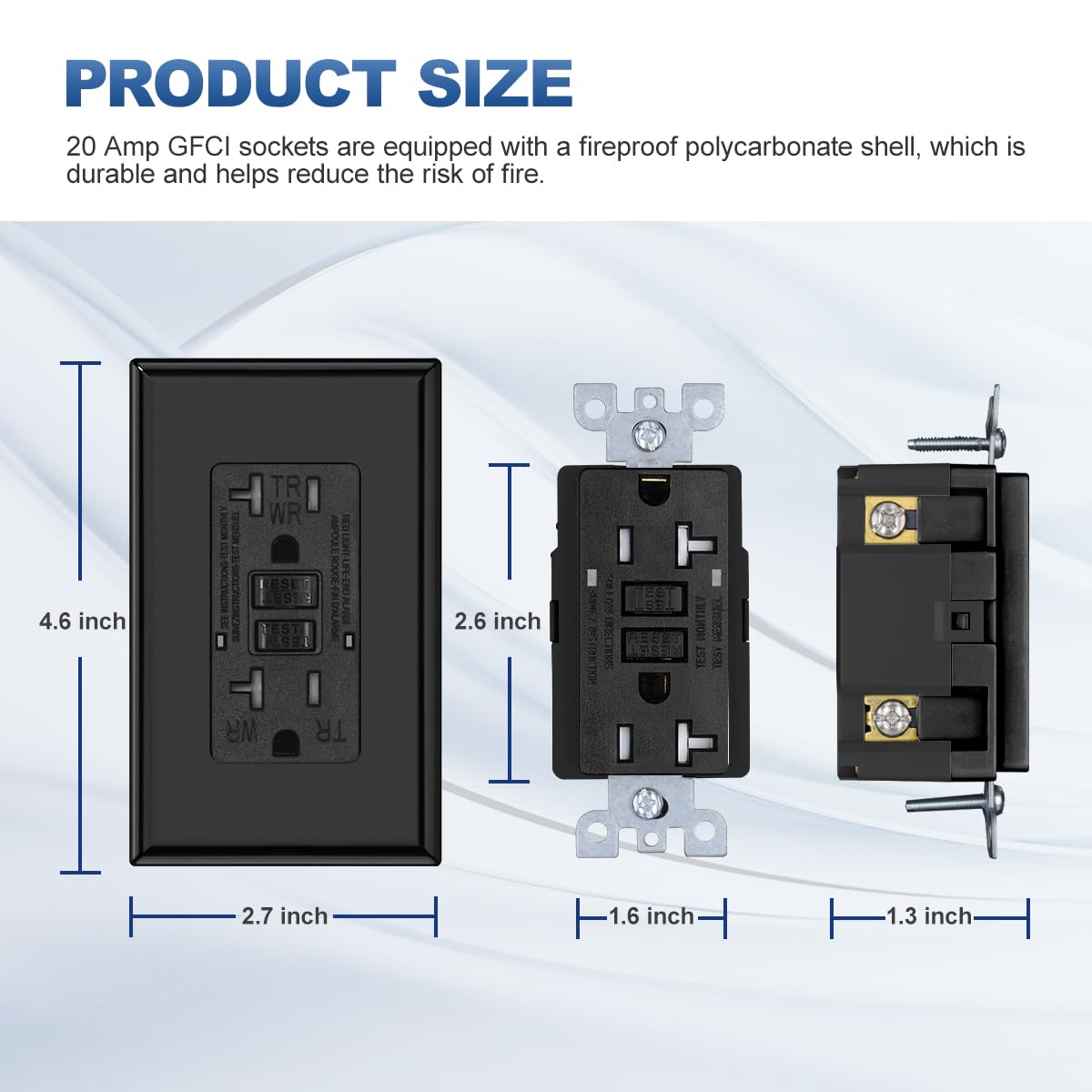 Snapklik.com : Micmi GFCI Outlet WR Weather Resistant Tamper Resistant ...