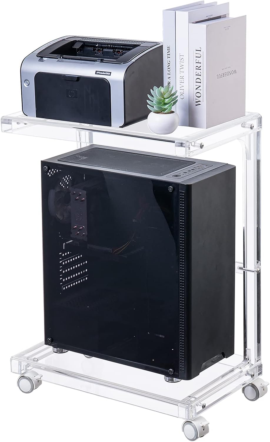 Amazon.com: HMYHUM Acrylic Computer Tower Stand Under Desk, CPU Stand ...