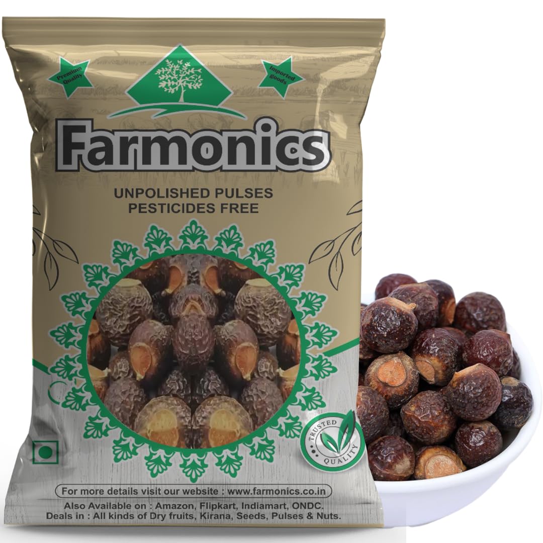 Farmonics Whole Dried Reetha | Soap Nuts - 250 Grm | Ritha | Soapnuts ...