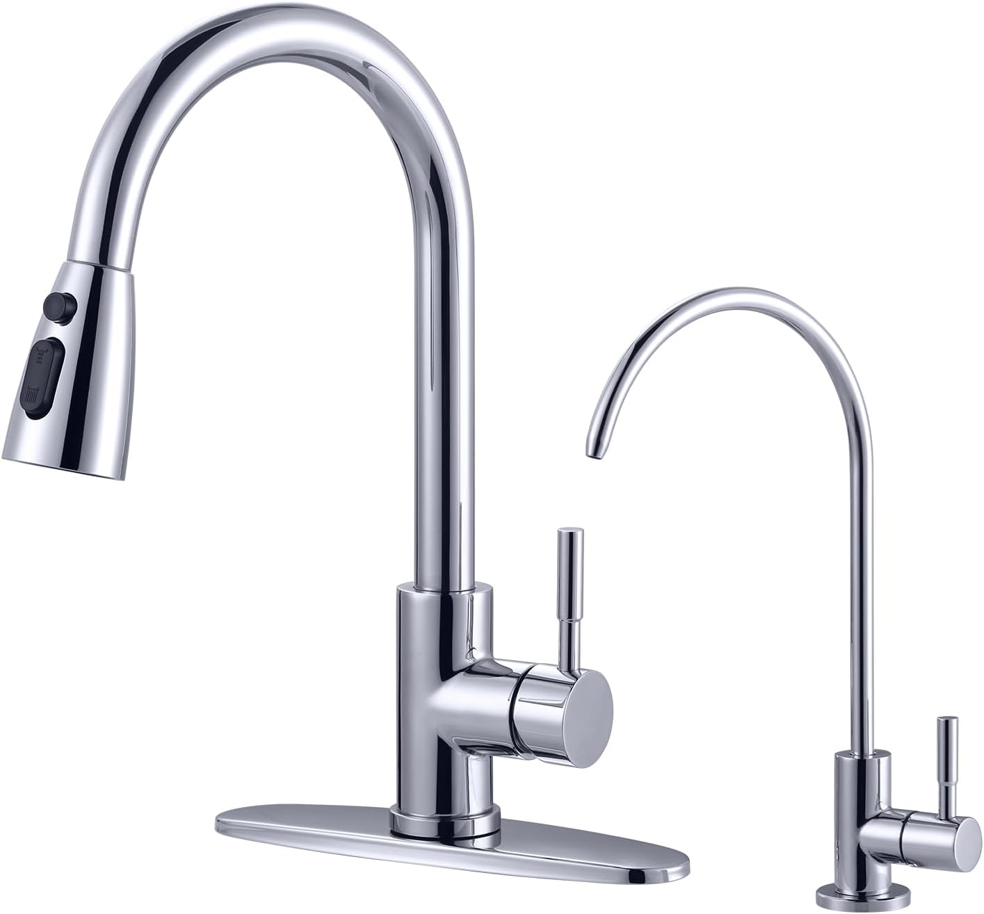 Kitchen Faucet and Water Filter Faucet Combo, WOWOW Stainless Steel ...