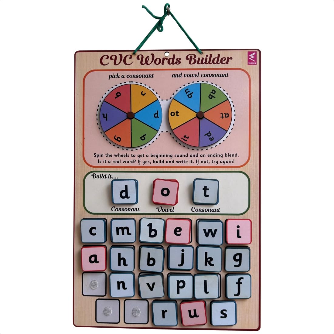 Buy Wooden CVC Word Builder Game for Kids | Board Puzzle Game for Kids ...