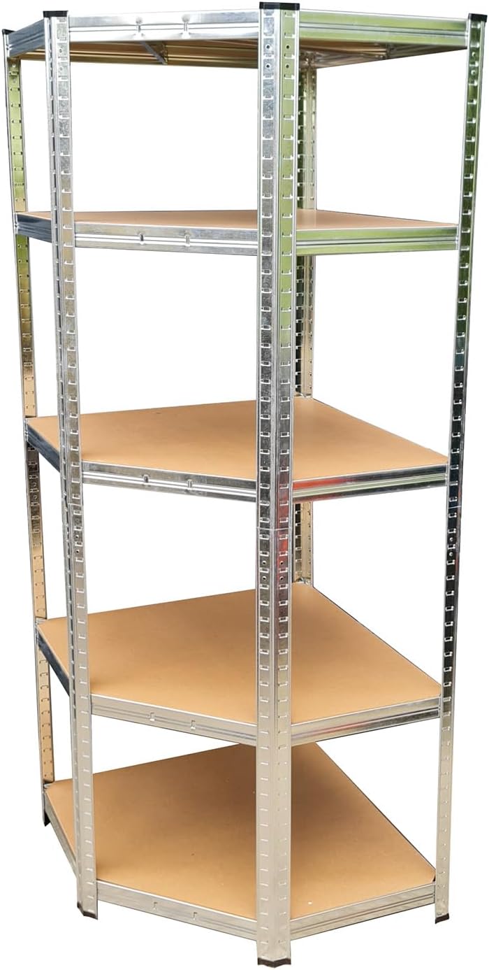 TAHA® Heavy Duty Corner Galvanised Steel Shelving Garage Racking Unit ...