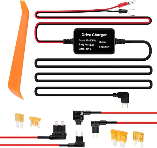 Amazon.com: Dash Cam Hardwire Kit,[Upgraded Version] USB C Hardwire Kit ...