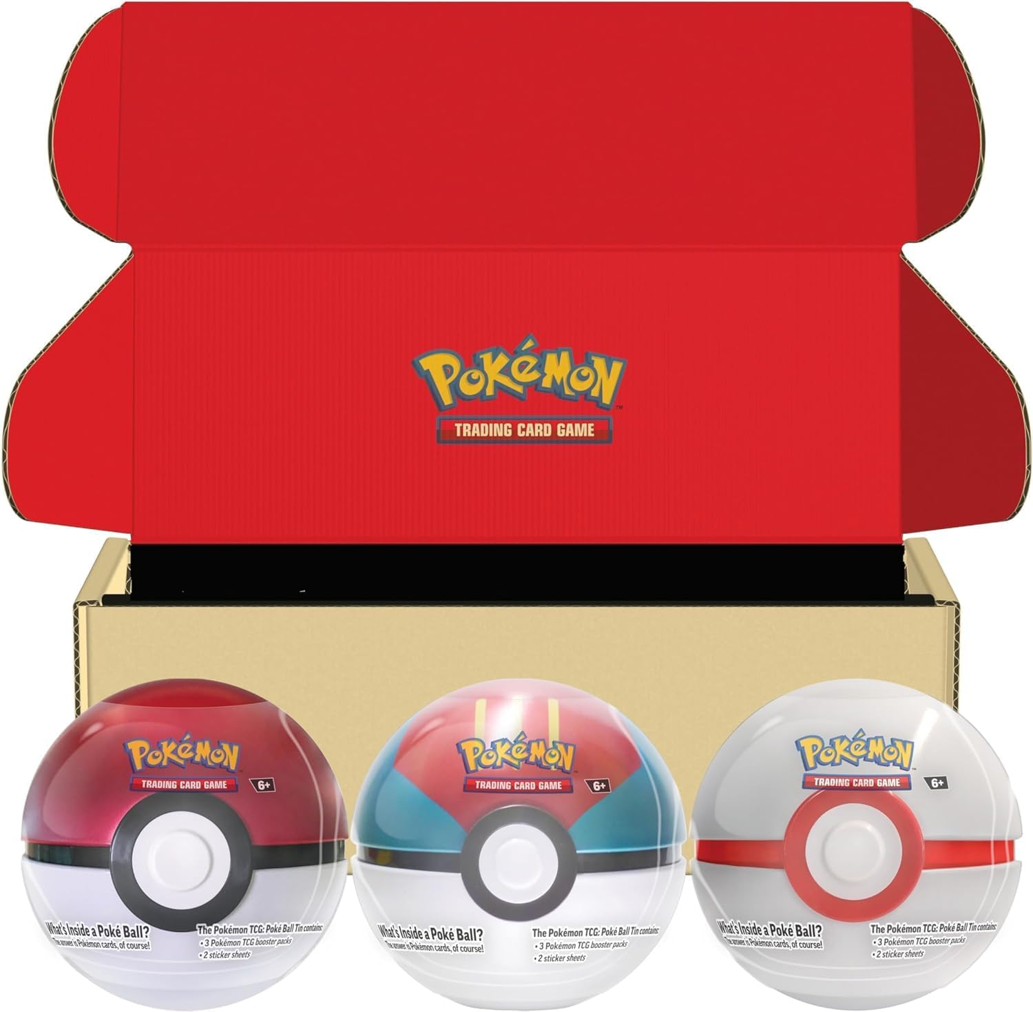 Pokémon TCG: Poké Ball Tin Bundle - Poké Ball, Lure Ball & Premier Ball ...