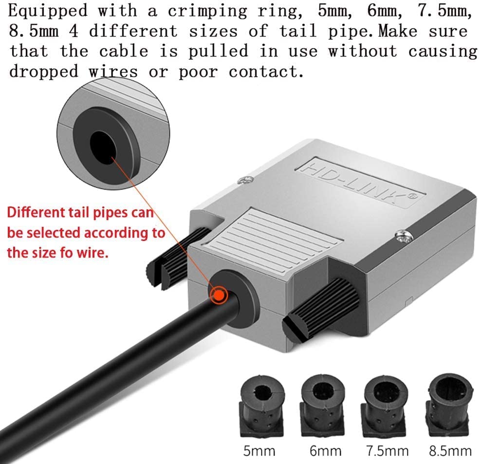 PENGLIN DB15 Female Metal Solderless Serial Adapter to 15-pin Connector ...